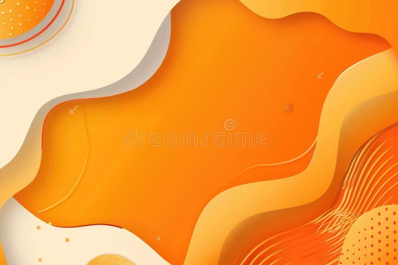 Abstract Orange Color Wave Effect Express and Emphasize Energetic ...
