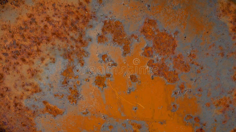 Abstract Orange Colored Peeling Rusty Metal Steel Aged Weathered Wall ...
