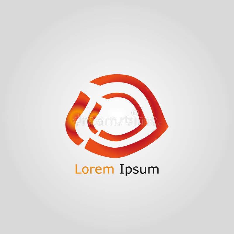 Abstract Orange Colors Logo Stock Vector - Illustration of geometric ...