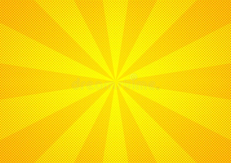 Abstract Orange Comic Cartoon Style Halftone Zoom Pattern Stock Vector ...