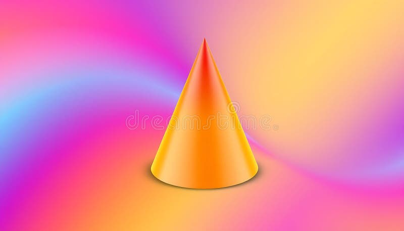 Orange Cone Abstract, Gradient, Shape, Design, Bright, Stock Photo ...