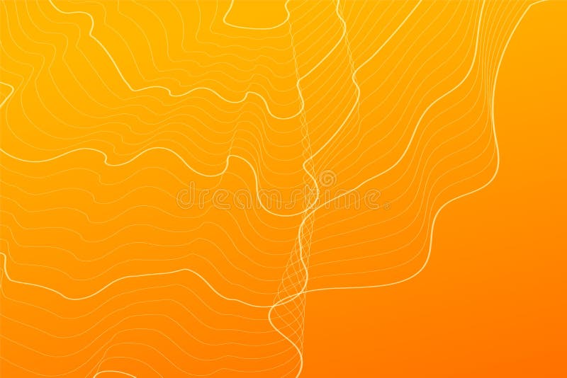 Abstract Orange Contour Lines Background Stock Vector - Illustration of ...
