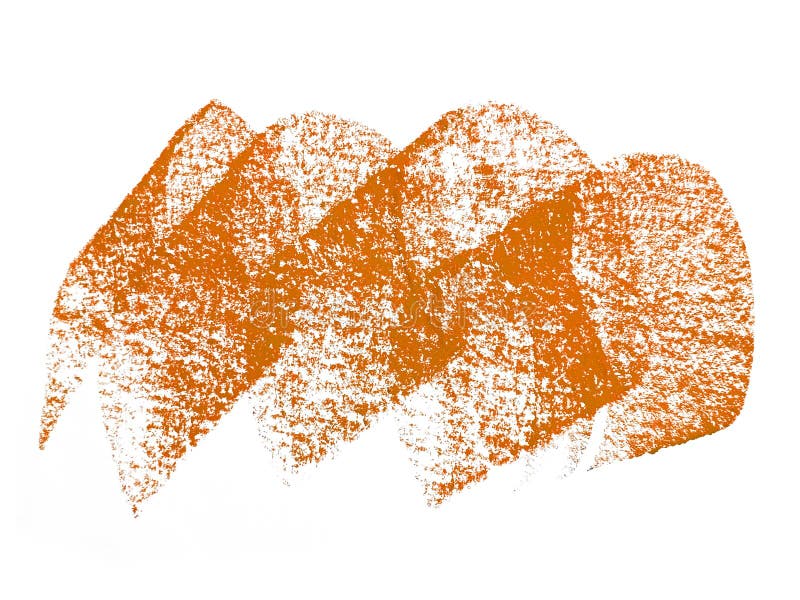 Abstract Orange Crayon on White Background. Purple Crayon Scribble ...