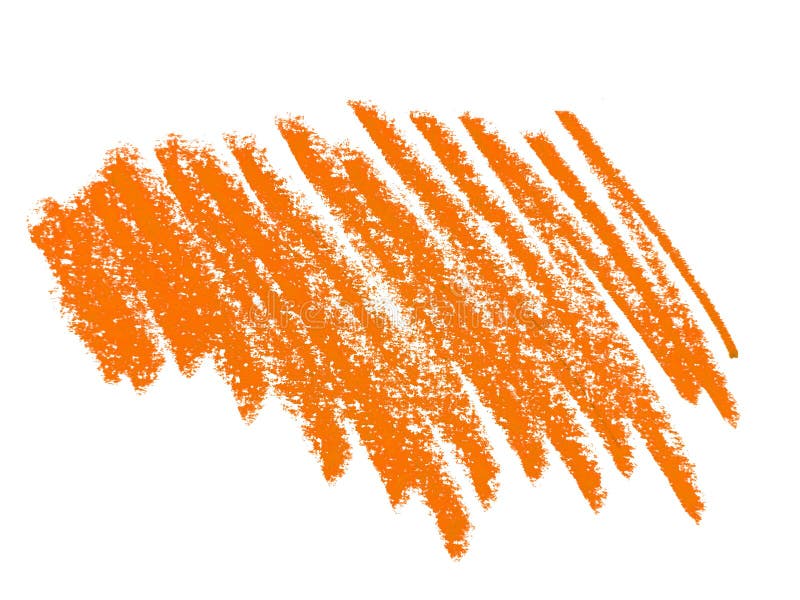 Abstract Orange Crayon on White Background. Purple Crayon Scribble ...