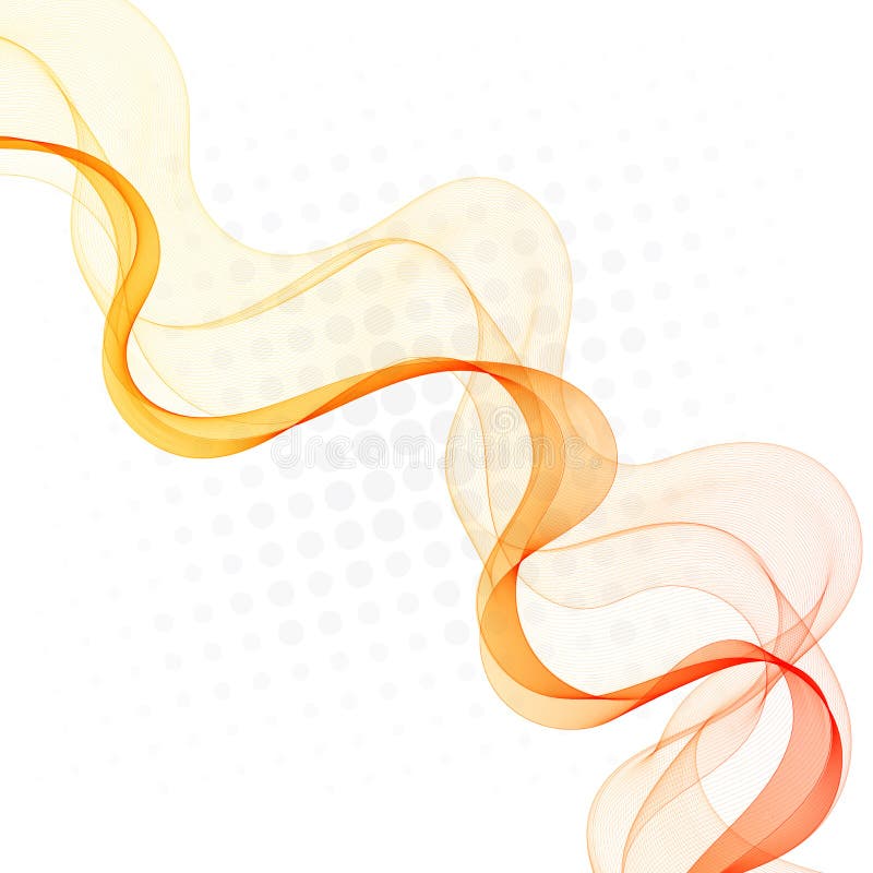 Abstract Orange Curve Wave. Vector Illustration. Eps 10 Stock ...