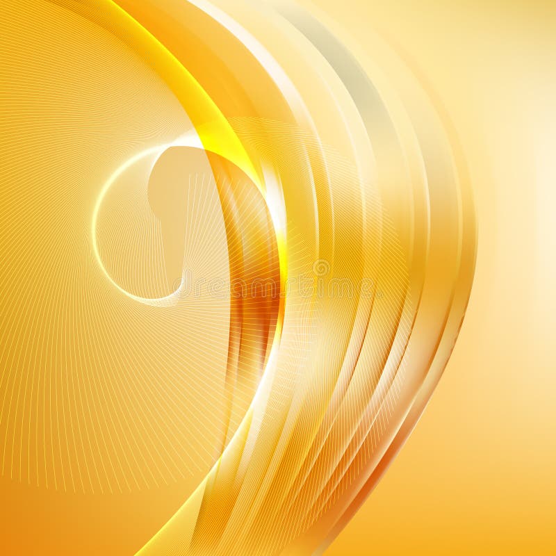 Abstract Orange Curved Lines Background Stock Vector - Illustration of ...