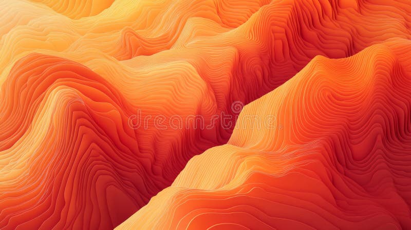 Abstract Orange 3D Hills Texture Background Stock Illustration ...