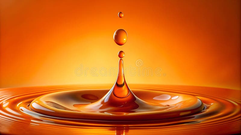 Abstract Orange Drop a Symphony of Color and Form AI Generated Stock ...