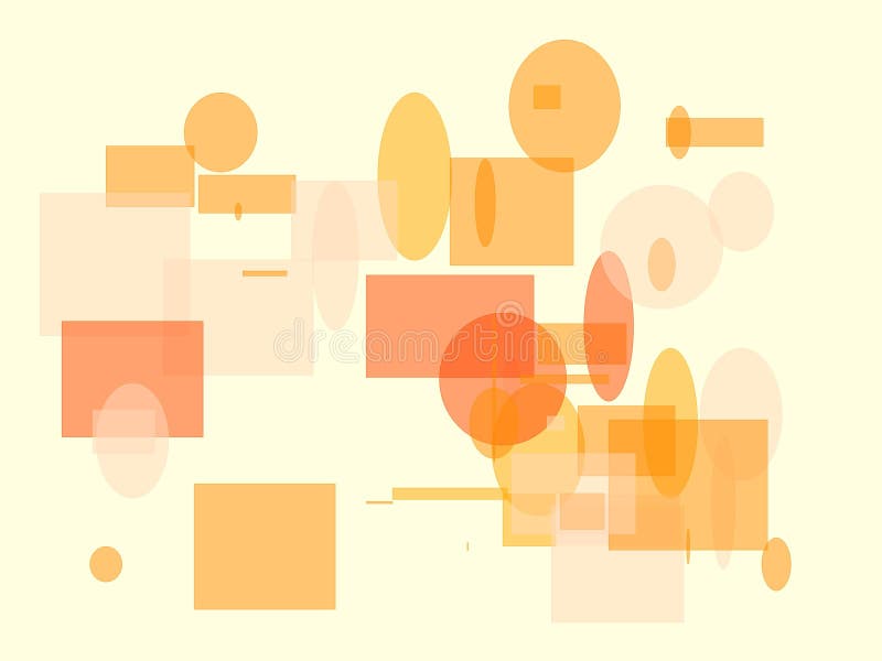 Abstract Orange Ellipses Rectangles Illustration Background Stock ...