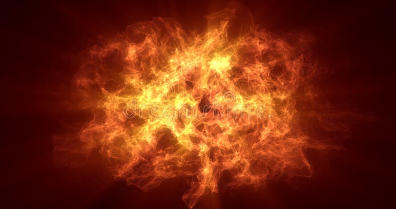 Abstract Orange Energy Magical Waves Glowing Stock Illustration ...