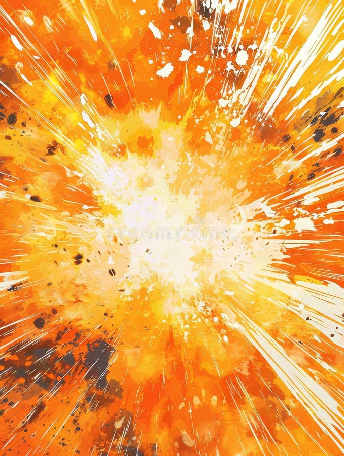 Abstract Orange Explosion Background Stock Illustration - Illustration ...