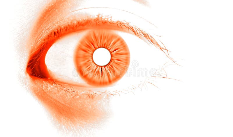 Abstract orange eye stock illustration. Illustration of tech - 1996045