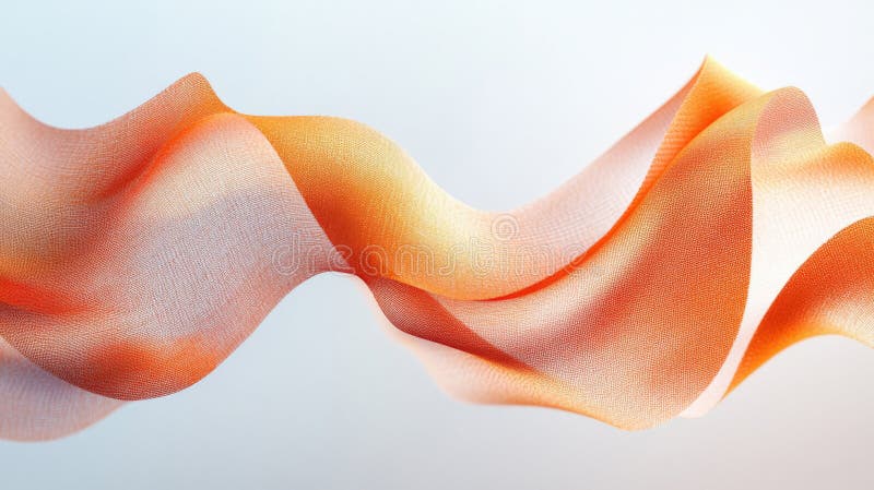 Abstract Orange Fabric Wave Design Stock Illustration - Illustration of ...