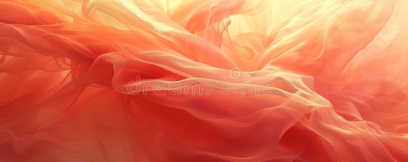 Abstract Orange Fabric Waves Stock Image - Image of textile, design ...