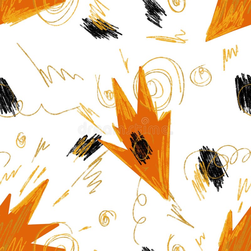 Abstract Orange Fire Dynamic Texture Cute Pattern Stock Illustration ...