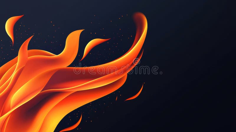Abstract Orange Fire Flame Effect Rising on Dark Background Stock Photo ...