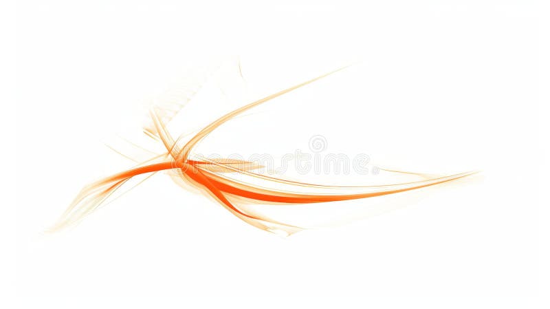 Abstract Orange Flow with Dynamic Curves Stock Photo - Image of ...