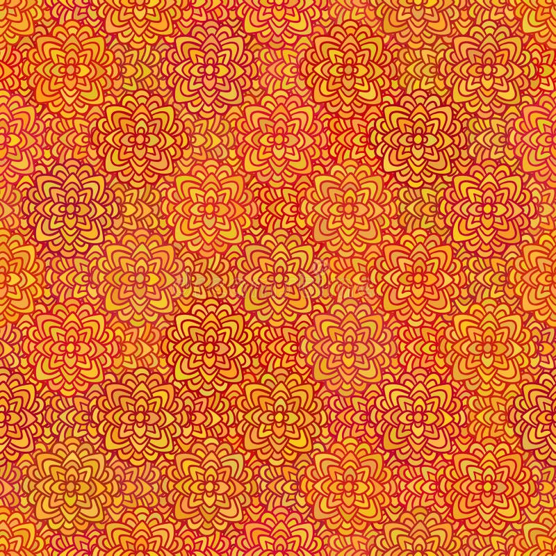 Abstract Orange Flower Pattern Stock Vector - Illustration of flower ...