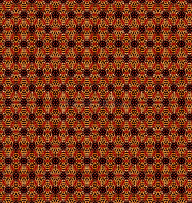 Abstract Orange Flower Pattern Wallpaper Stock Illustration ...