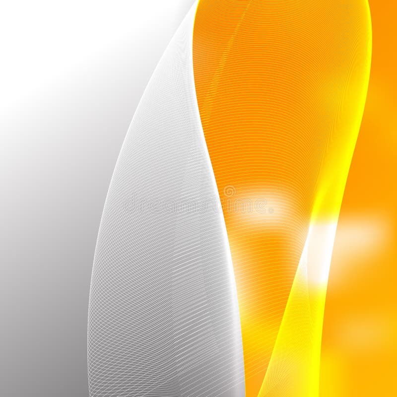 Abstract Orange Flowing Lines Background Stock Vector - Illustration of ...