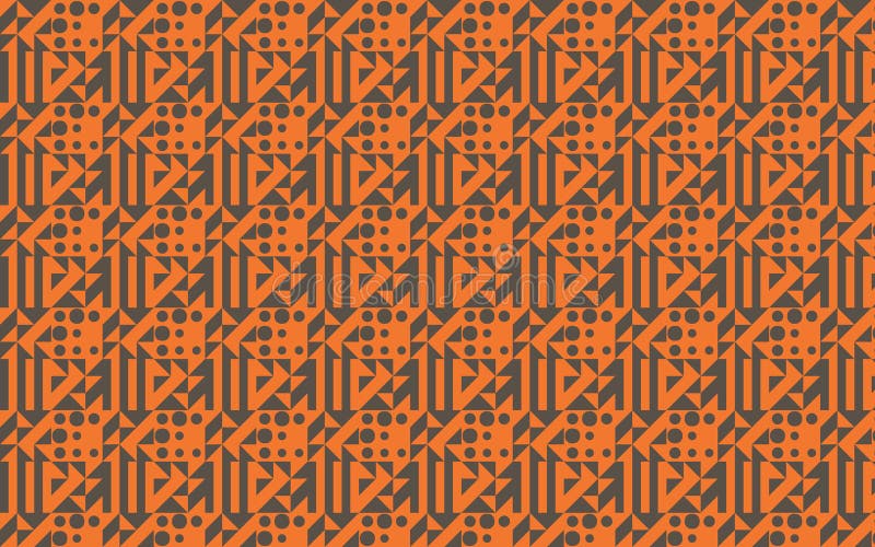 Abstract Orange Geometric Pattern Background Image. Stock Illustration ...