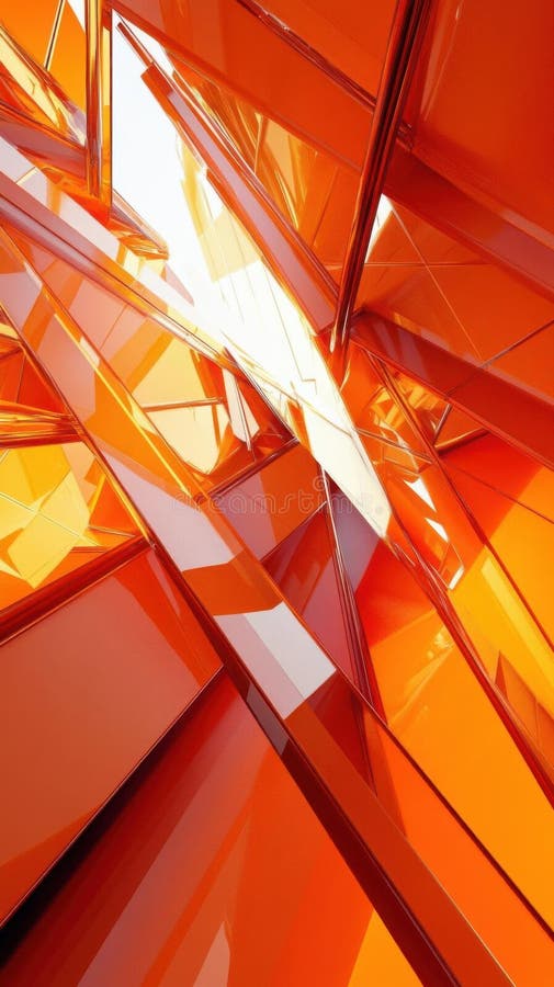 Abstract Orange Geometric Shapes Stock Illustration - Illustration of ...