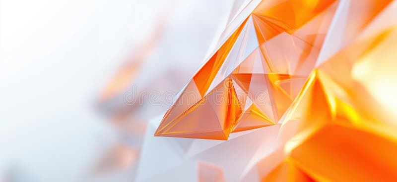 Abstract Orange Geometric Shapes with Sharp Edges and Smooth Surfaces ...
