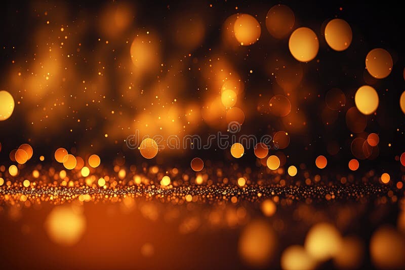 Abstract Orange Glitter Bokeh Background. Generative AI Stock Illustration - Illustration of ...