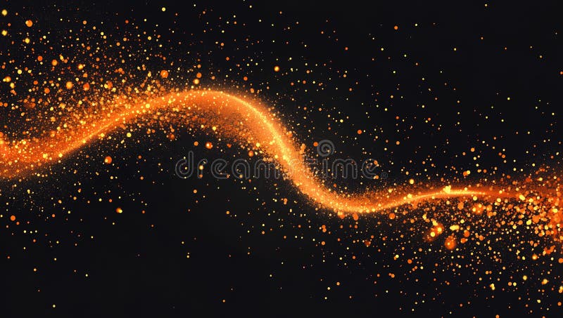Abstract Orange Glitter Wave Background Dark Sparkle Design Stock ...
