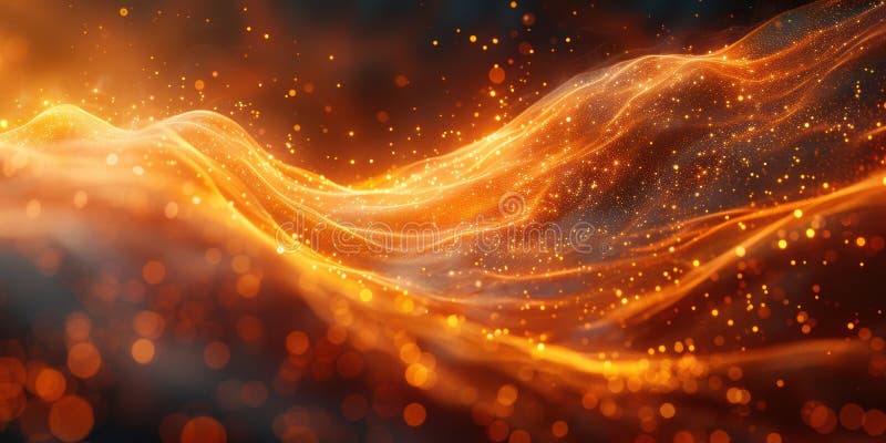 Abstract Orange Glow. Created by Generative Artificial Intelligence ...