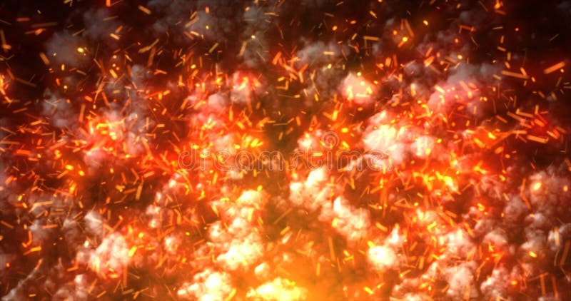 Abstract Orange Glowing Smoke from Campfire Bright Sparks Background ...