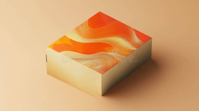 Abstract Orange and Gold Cube Texture Stock Illustration - Illustration ...