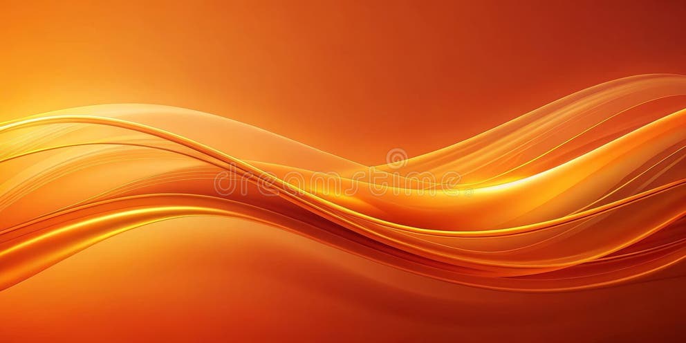 Abstract Orange and Gold Flowing Waves Background Design. Generative AI ...