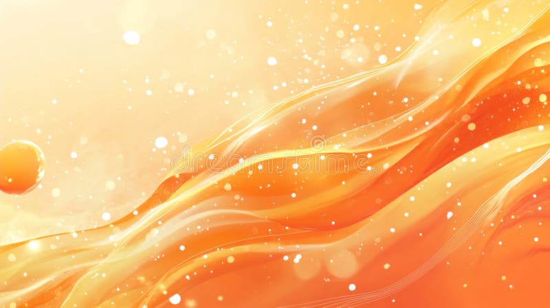 Abstract Orange and Gold Wave Background Stock Illustration ...