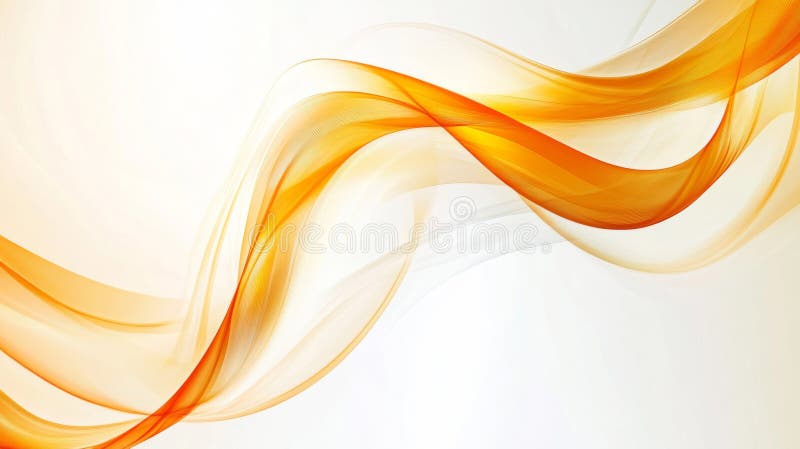 Abstract Orange and Gold Wave Background Design Stock Illustration ...