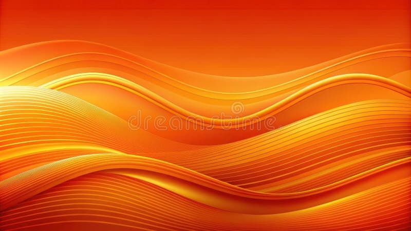 Abstract Orange and Gold Wave Pattern Background Design. Generative AI ...