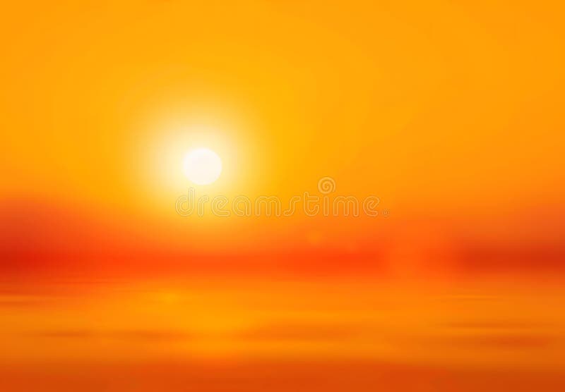 Abstract Orange Gradient Sunset Background Stock Illustration ...
