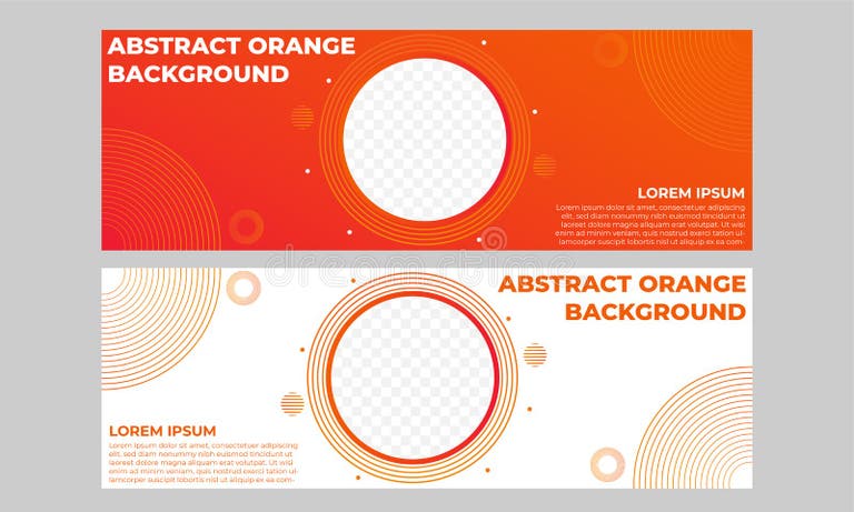 Abstract Orange Gradient Banner Template Stock Vector - Illustration of ...