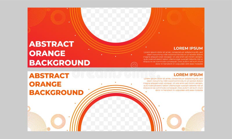 Abstract Orange Gradient Banner Template Stock Vector - Illustration of ...