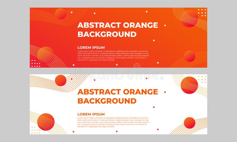 Abstract Orange Gradient Banner Template Stock Vector - Illustration of ...