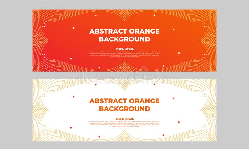 Abstract Orange Gradient Banner Template Stock Vector - Illustration of ...