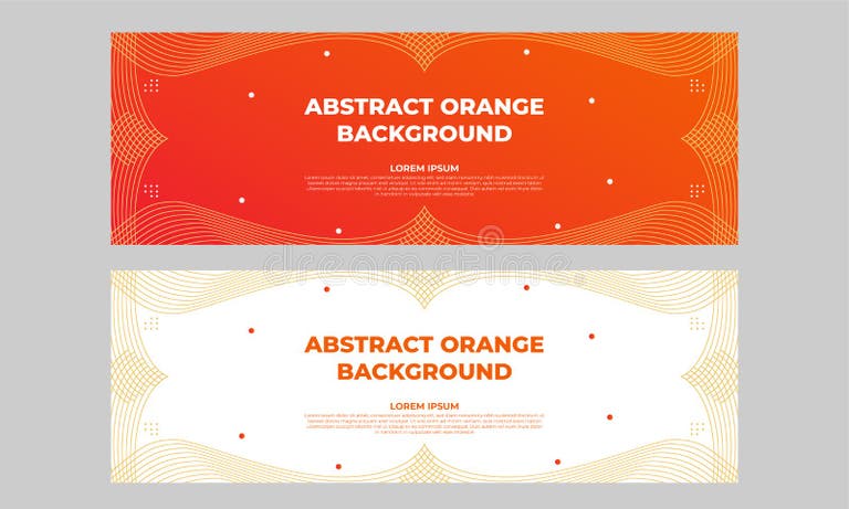 Abstract Orange Gradient Banner Template Stock Vector - Illustration of ...