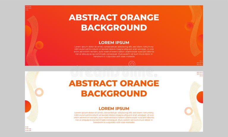 Abstract Orange Gradient Banner Template Stock Vector - Illustration of ...
