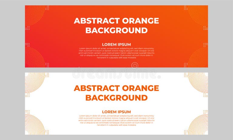 Abstract Orange Gradient Banner Template Stock Vector - Illustration of ...