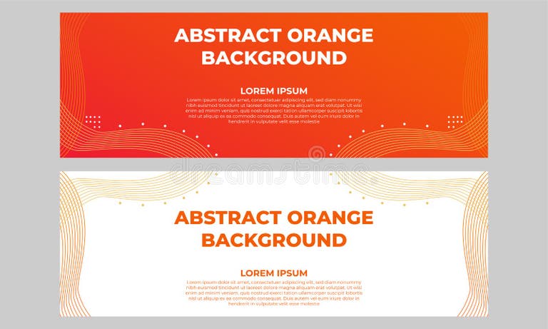 Abstract Orange Gradient Banner Template Stock Vector - Illustration of ...