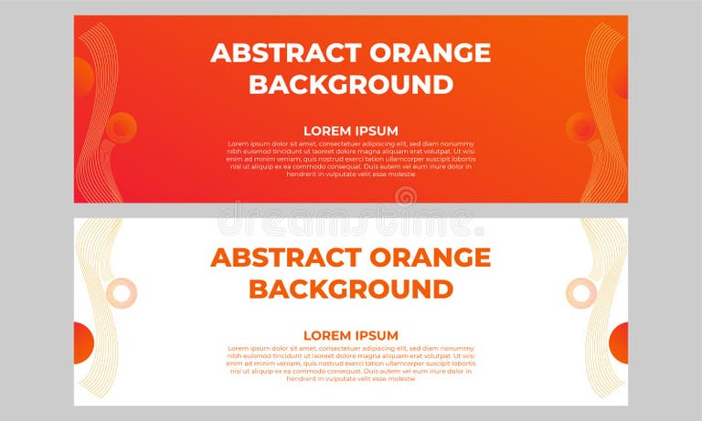 Abstract Orange Gradient Banner Template Stock Vector - Illustration of ...
