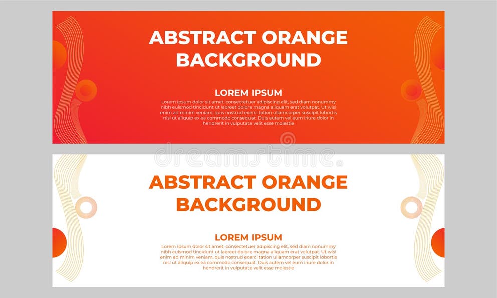 Abstract Orange Gradient Banner Template Stock Vector - Illustration of ...