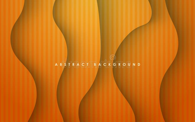 Abstract Orange Gradient Dynamic Wavy Shadow Texture Line Background ...