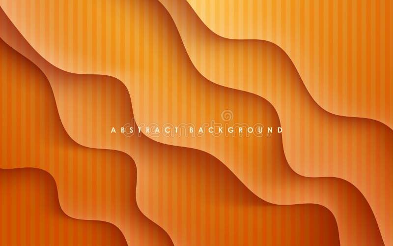 Abstract Orange Gradient Dynamic Wavy Shadow Texture Line Background ...