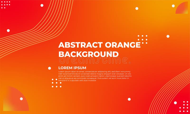Abstract Orange Gradient Geometric Background Design Stock Vector ...
